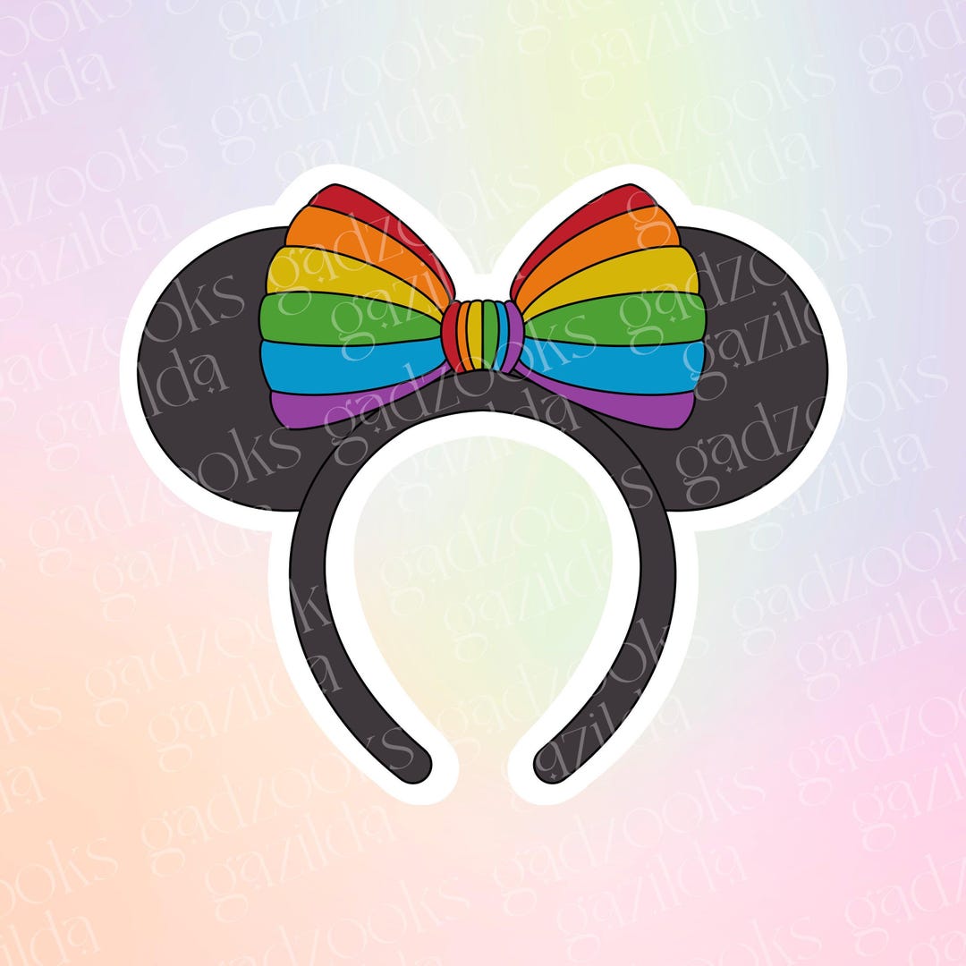 Pride Sticker, LGBTQIA+ Headband Bow, Hand-drawn Waterproof Vinyl ...