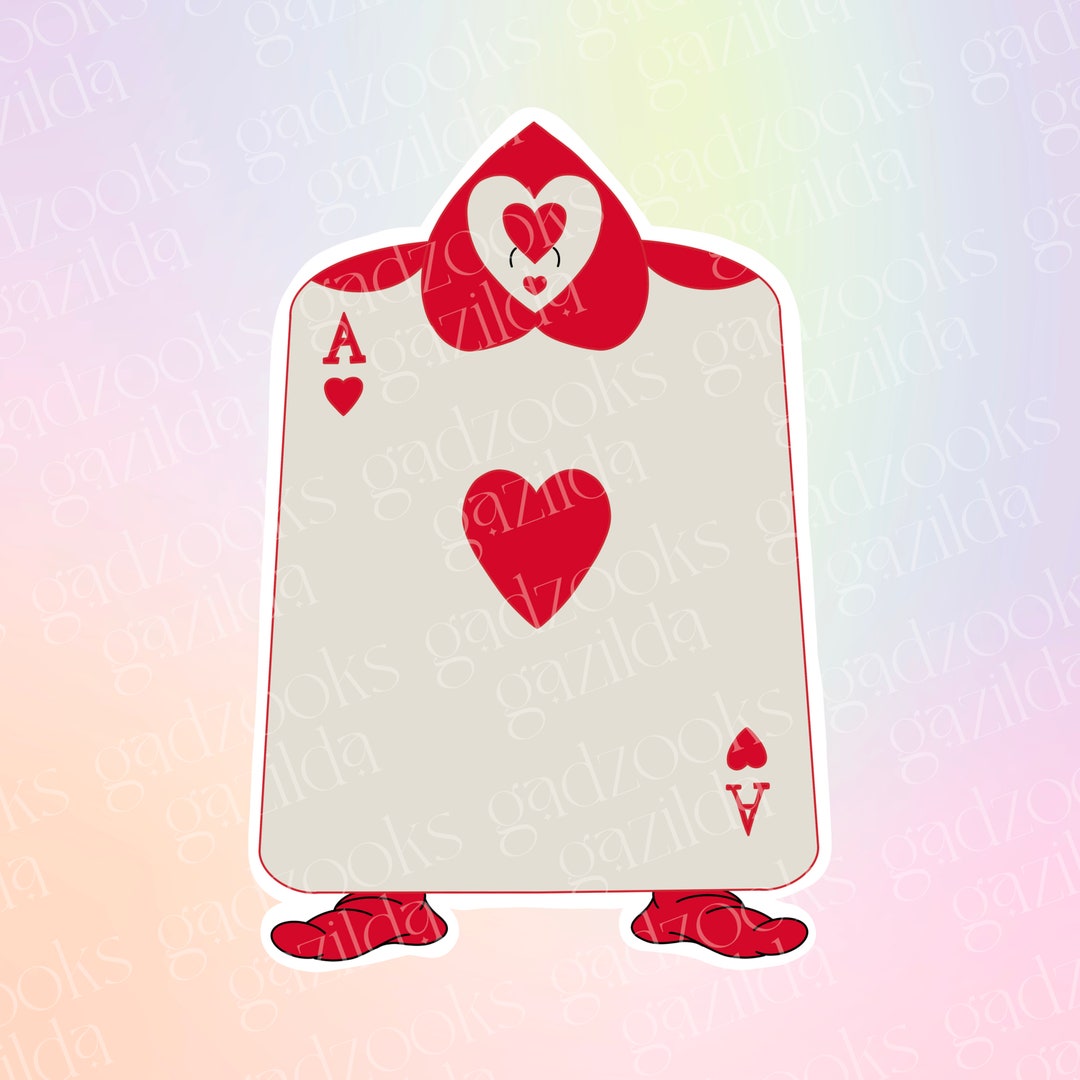 Disney Movie, Alice in Wonderland Sticker, Guard of Hearts Card, Hand ...