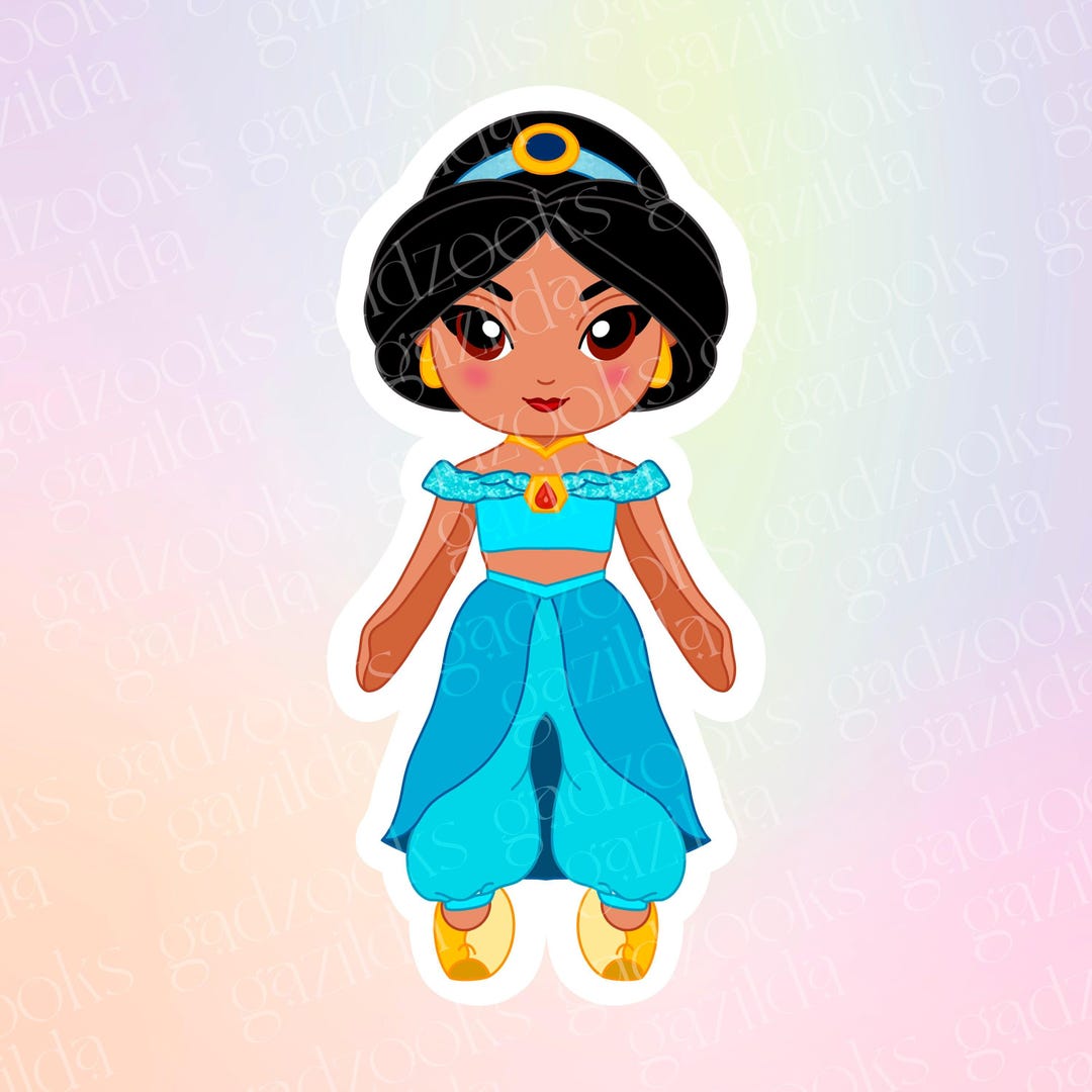 Aladdin Sticker, Princess Tiger Jasmine Plush, Hand-drawn Waterproof ...