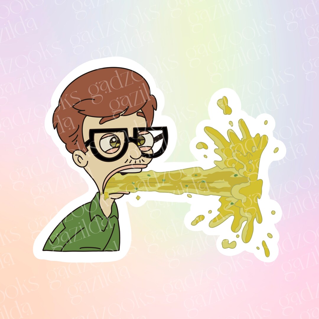 Big Mouth Sticker, Andrew Vomit, Hand-drawn, Waterproof, Unique ...