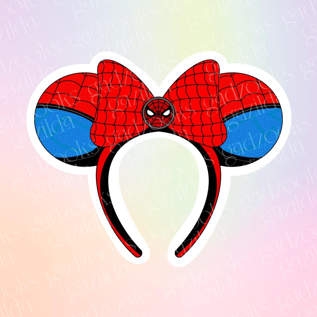 Marvel Sticker, Spider Man Bow Headband, Hand-drawn Waterproof Vinyl ...