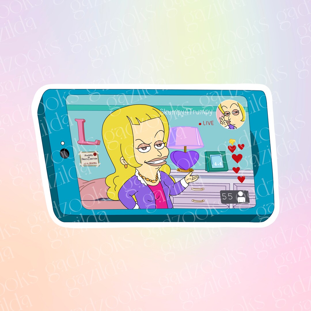 Puberty Sticker, Lola Skumpy4trumpy, Hand-drawn, Waterproof, Unique ...