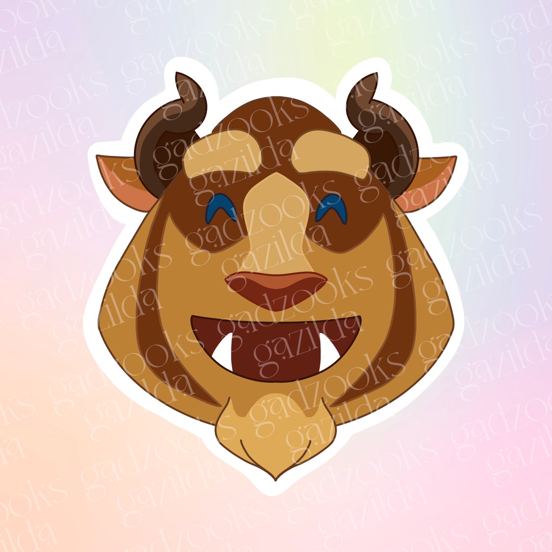 Beauty & the Beast, Beast Prince Emoji Sticker, Waterproof Vinyl ...