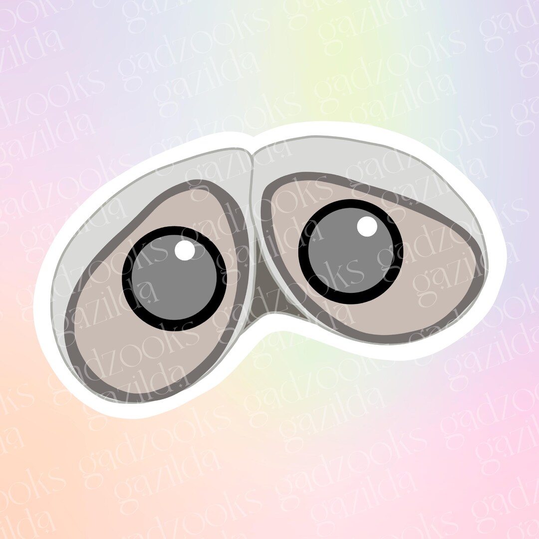 Wall-e Sticker, Wall-e Sad Eyes Robot, Waterproof Vinyl Sticker ...