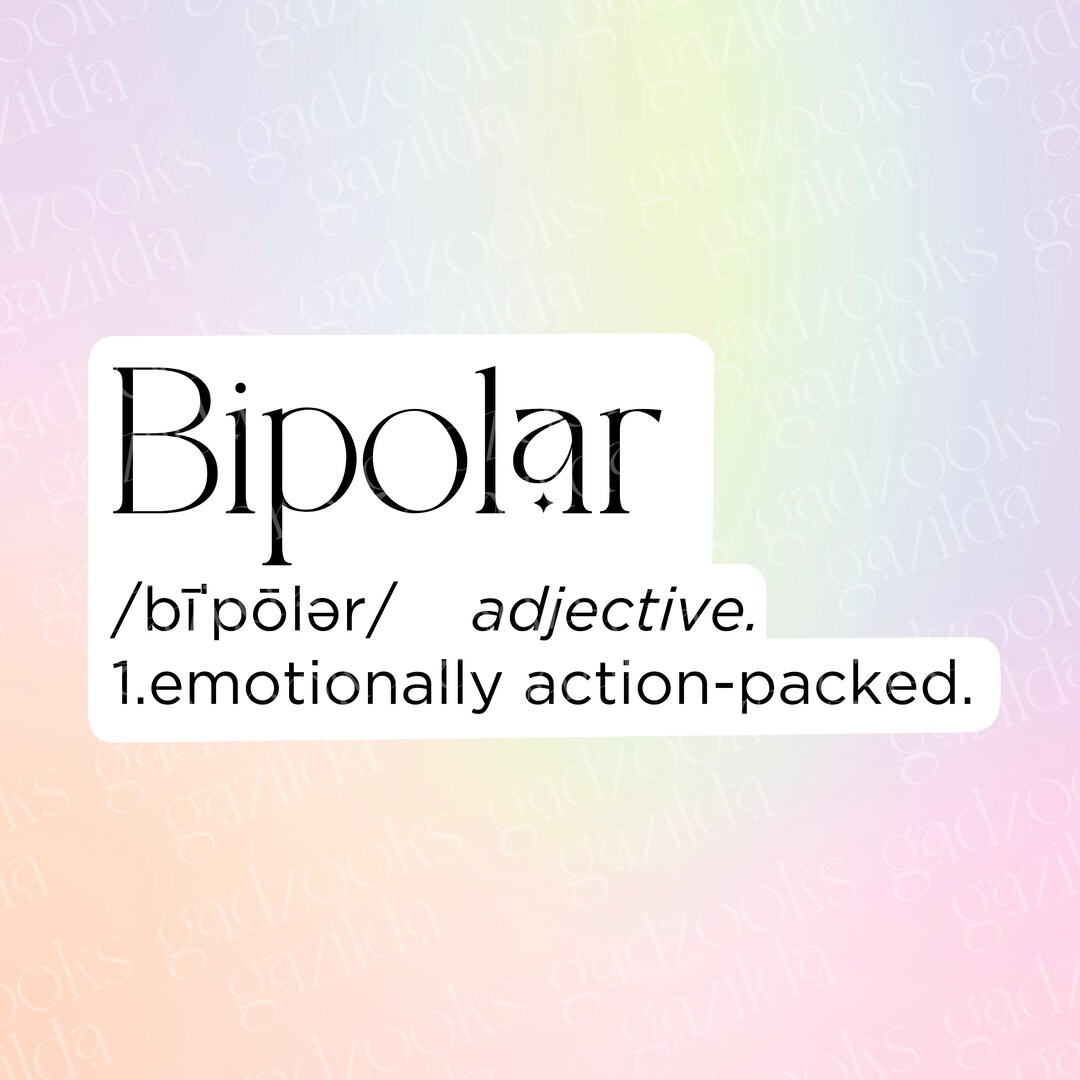 Mental Health Sticker, Bipolar Definition, Hand-drawn, Waterproof ...