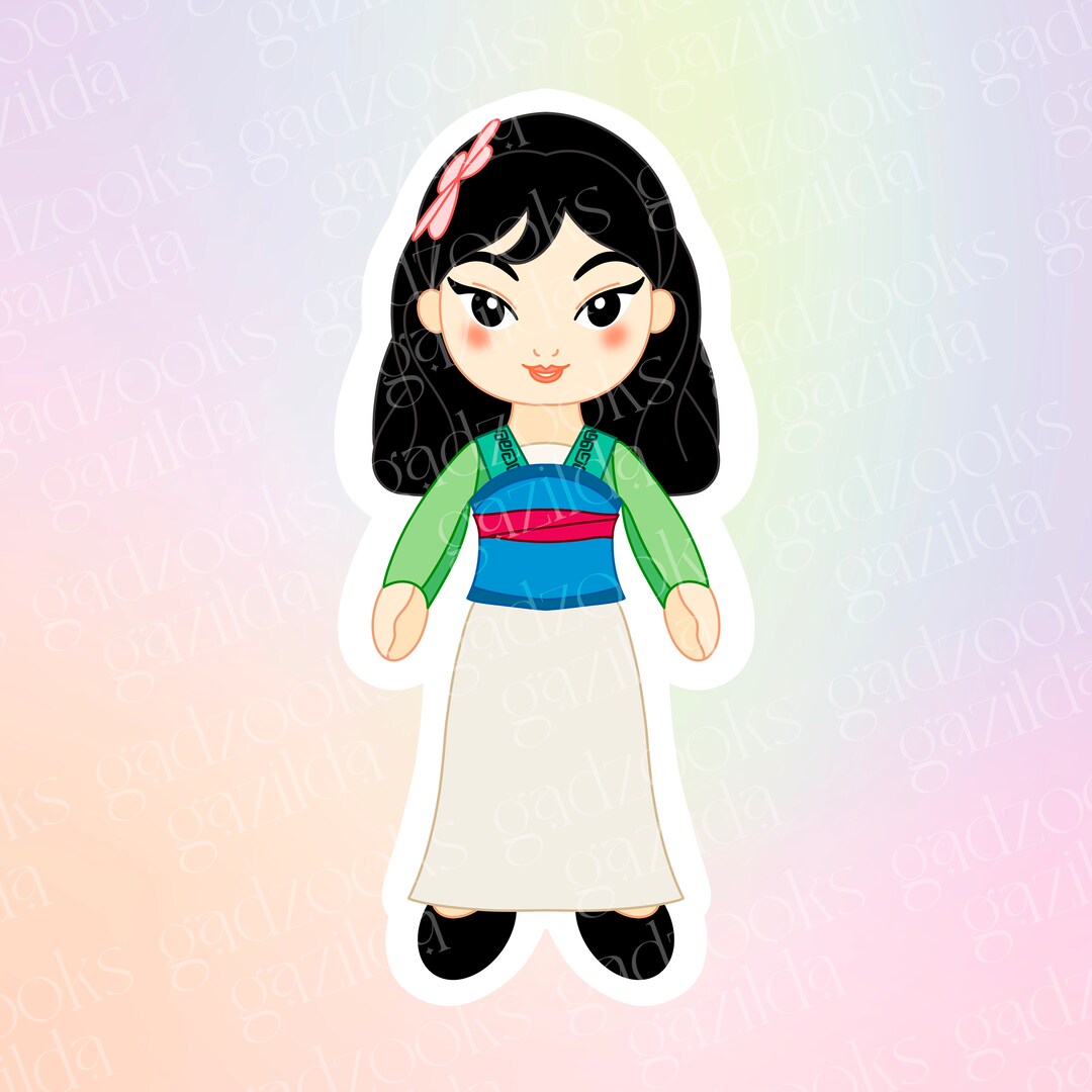 Mulan Sticker, Mulan Warrior Princess Plushie, Waterproof Vinyl Sticker ...