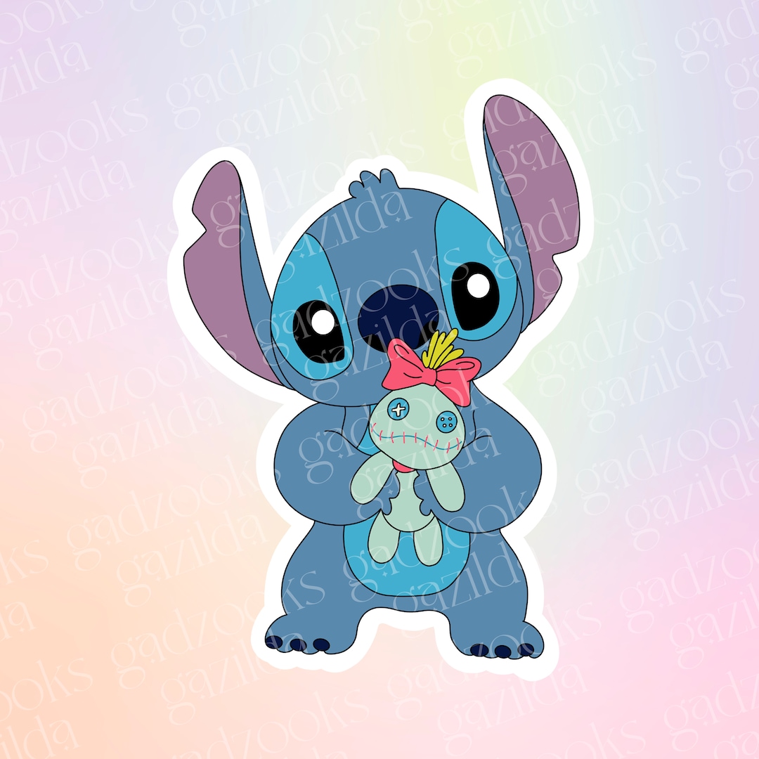 Disney Movie, Lilo & Stitch Sticker, Scrump Doll Cuddly Alien Dog, Hand ...