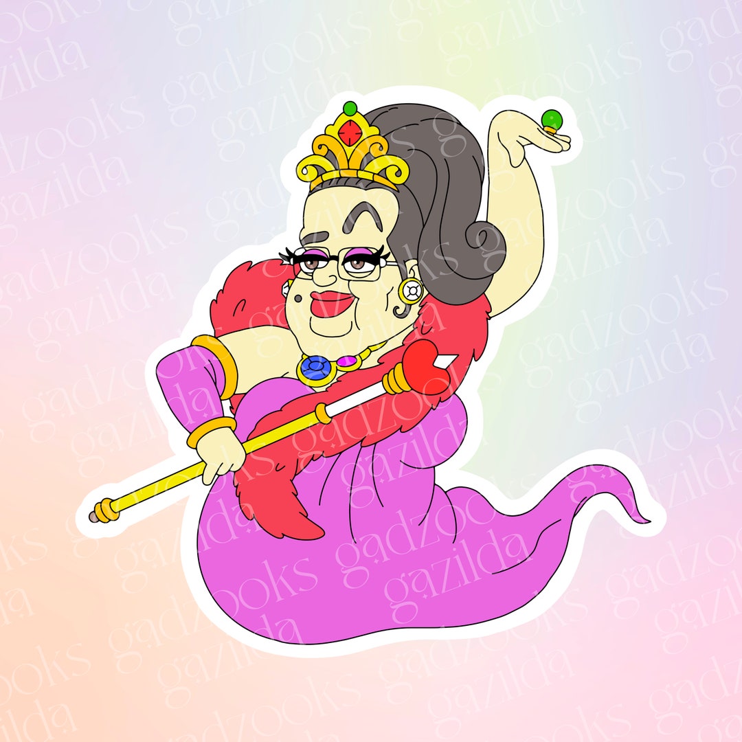 Big Mouth Sticker, Ghost Drag Queen, Hand-drawn, Waterproof, Unique ...