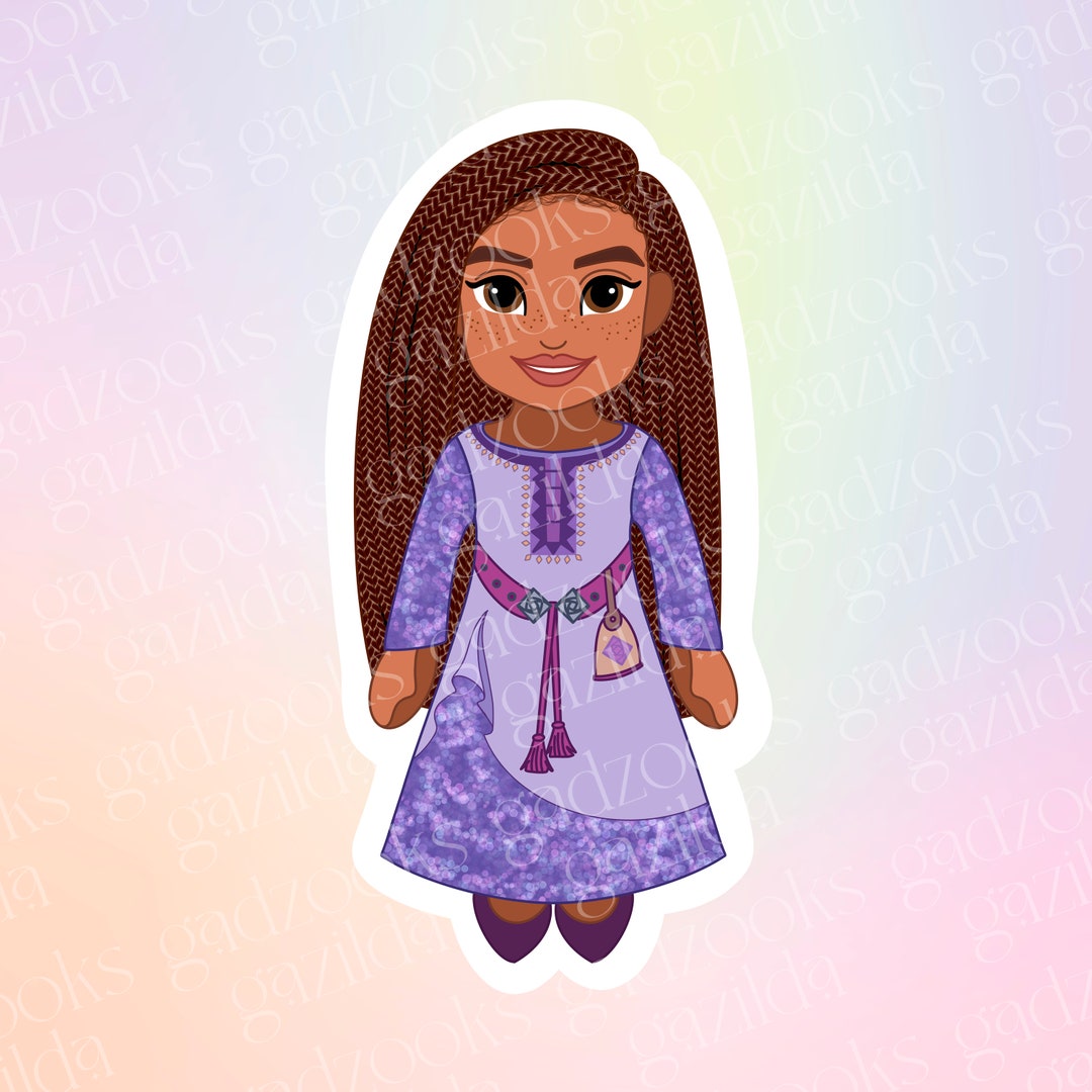 Cartoon Sticker, Disney Character Plush Princess Asha, Stocking Stuffer ...