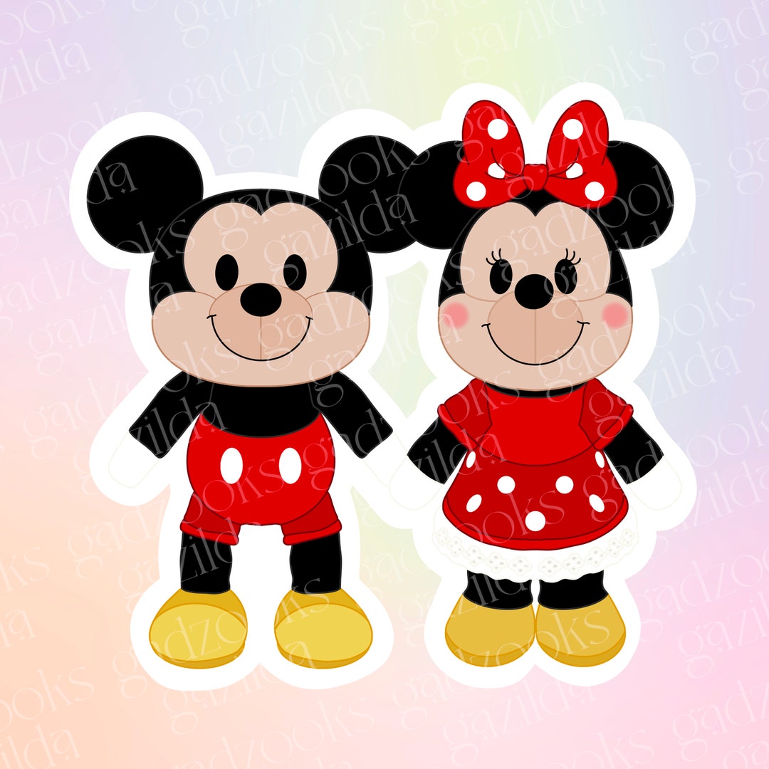 Magic Plushies, Mickey & Minnie Couple Sticker, Waterproof Vinyl ...