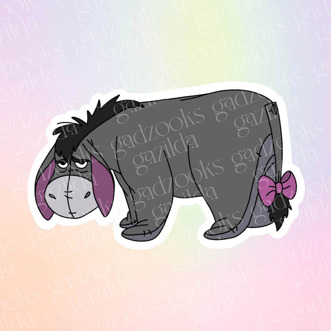 Winnie the Pooh Sticker, Eeyore Grumpy Donkey, Waterproof Vinyl Sticker ...