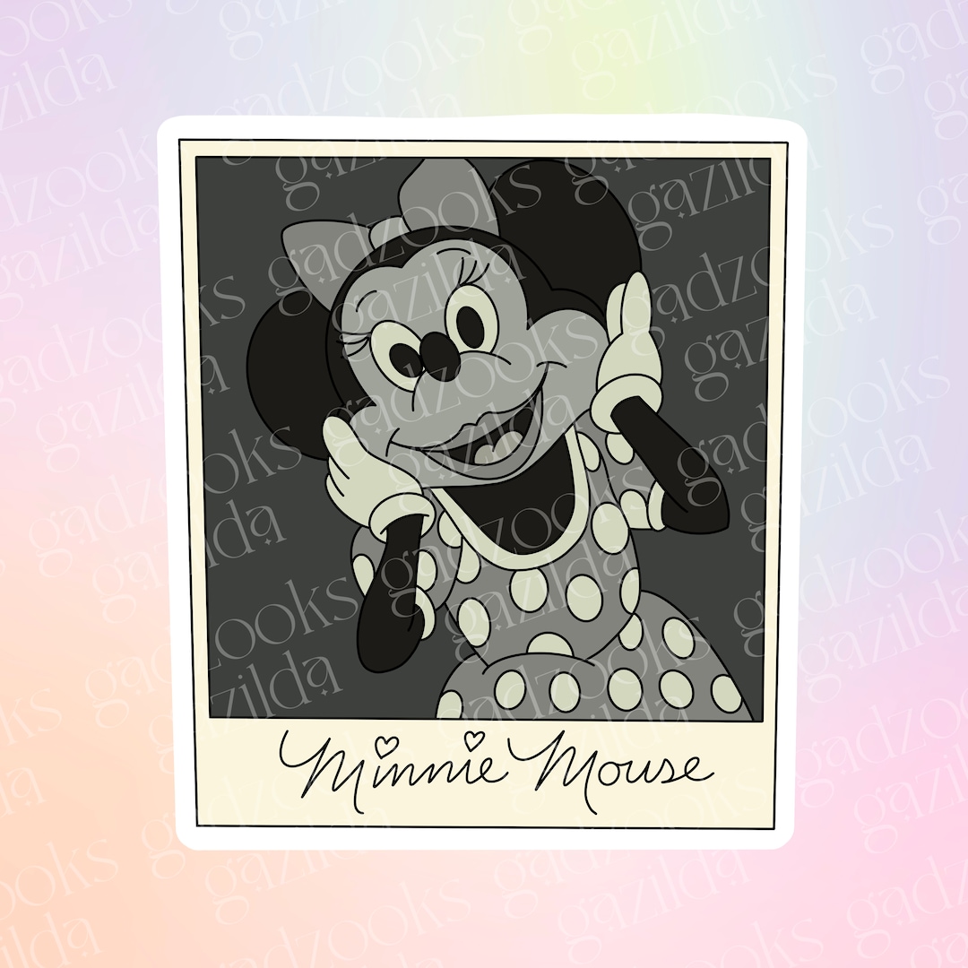 Cartoon Sticker, Character Mrs. Mouse Vintage Autograph Polaroid ...