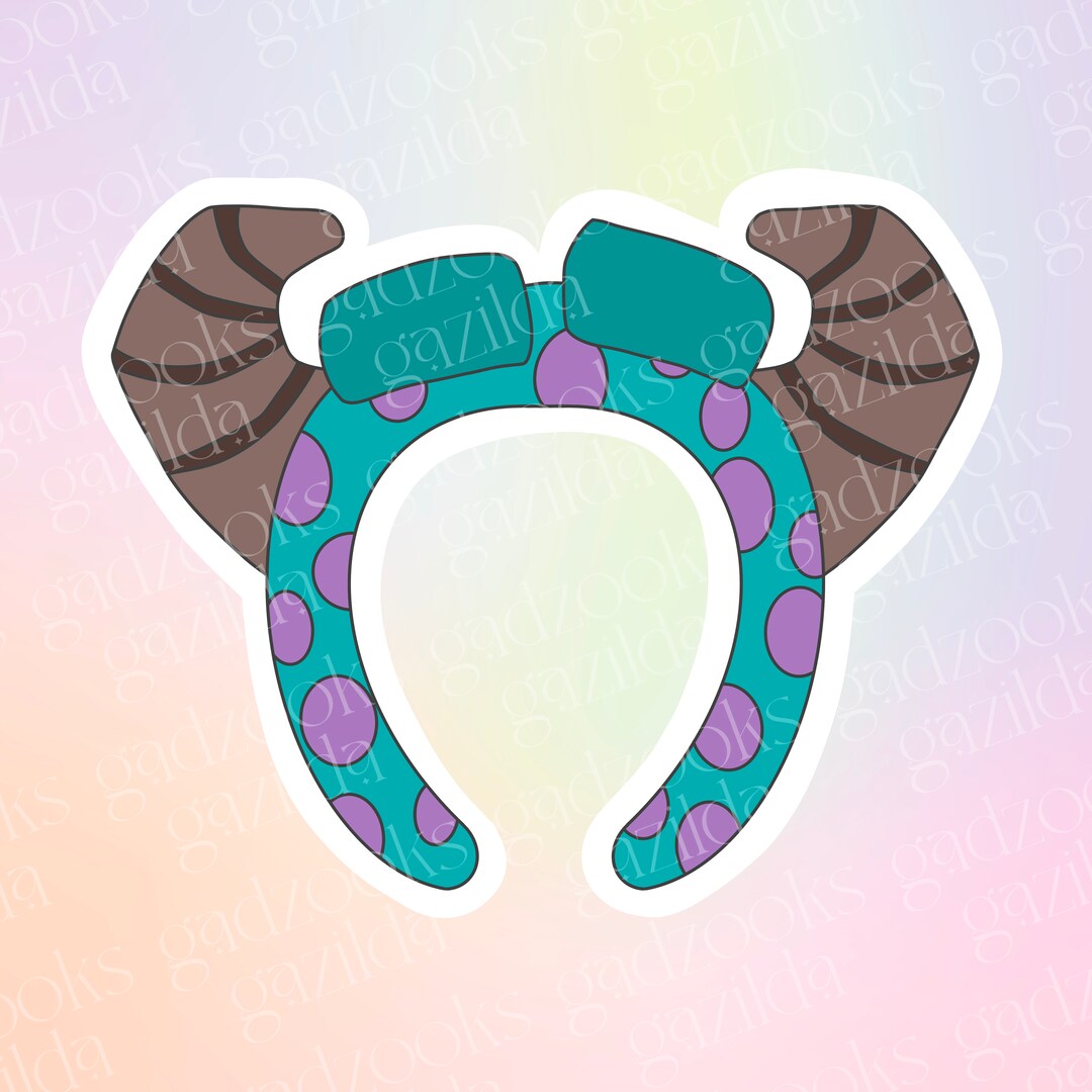 Magical Movie, Monster’s Inc Sticker, Sully Blue Horns Headband, Hand ...