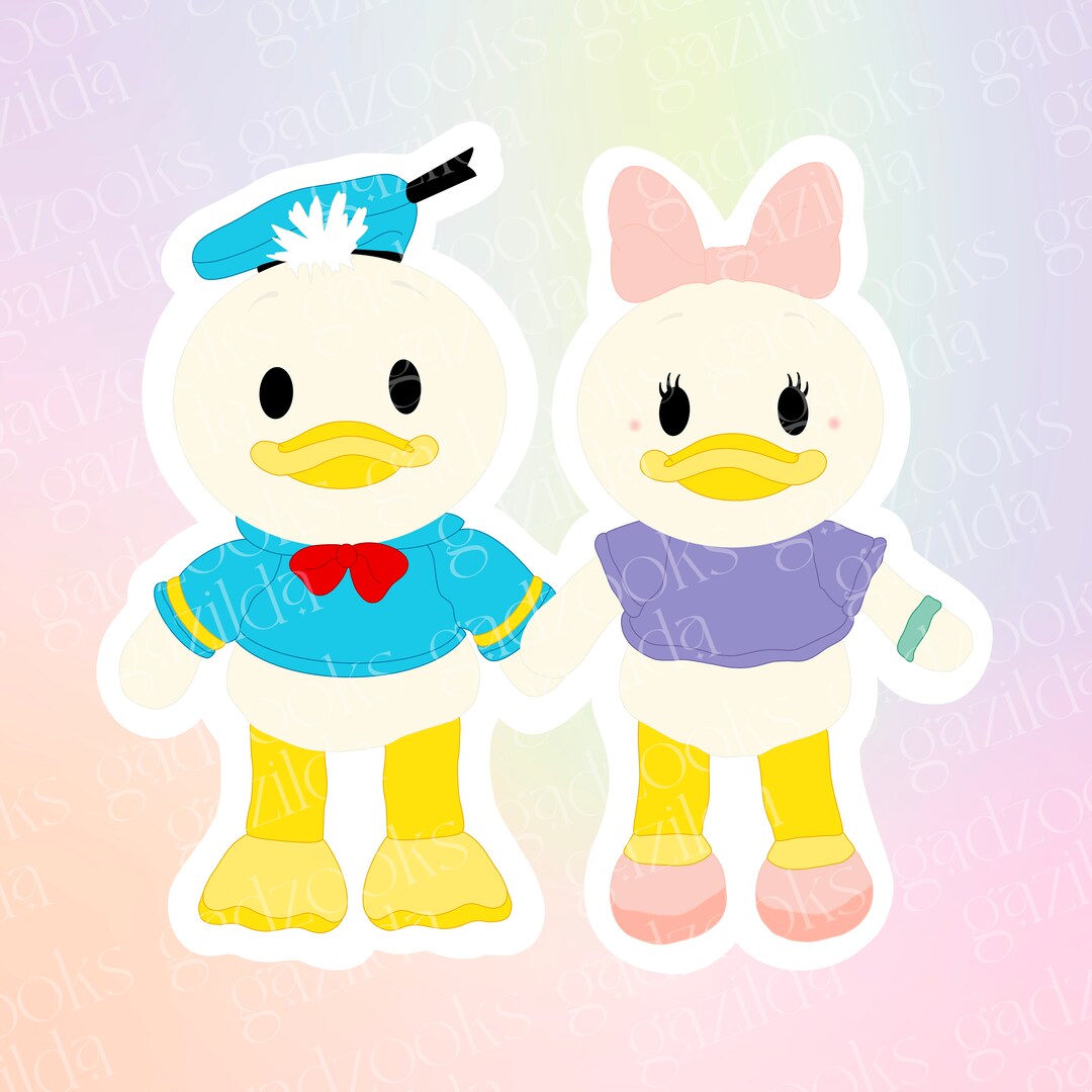 Magic Plushies, Donald & Daisy Couple Sticker, Waterproof Vinyl Sticker ...