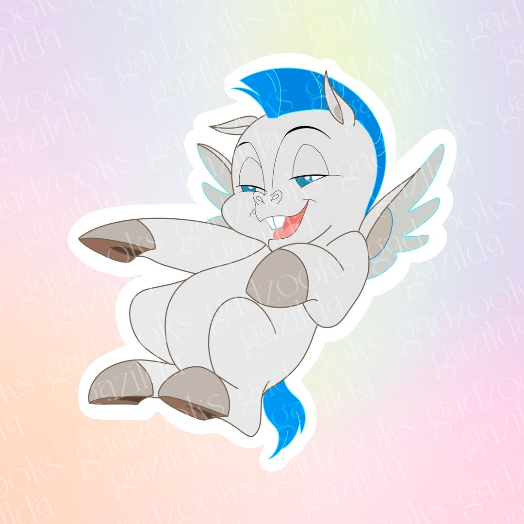 Disney Movie, Hercules Sticker, Baby Pegasus Flying Pony, Hand-drawn ...