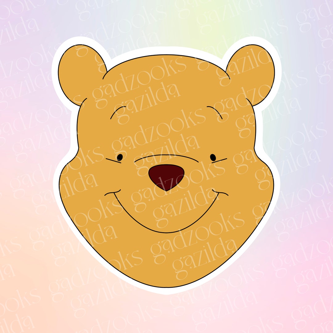 Winnie the Pooh Sticker, Pooh Honey Bear Head, Waterproof Vinyl Sticker ...