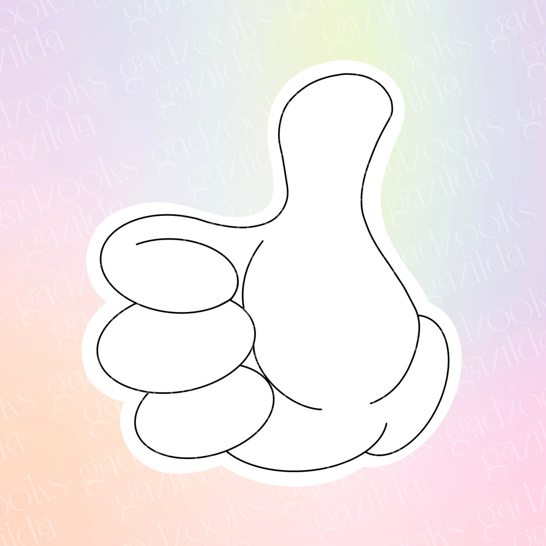 Magic Characters, Mickey Mouse Thumbs up Sticker, Waterproof Vinyl ...