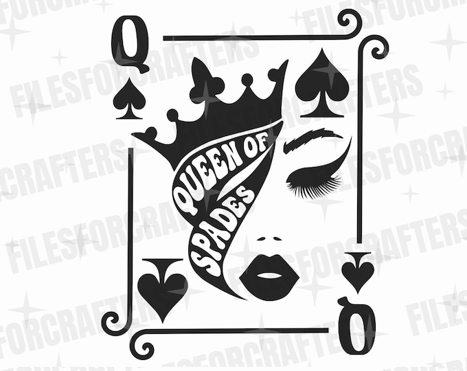 Queen of Spades Svg, Queen Png, Royal Svg, Queen of Spades Png, Mother ...