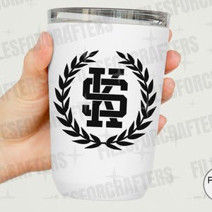 KS Interlocking Monogram SVG PNG, Varsity Style, Contemporary ...