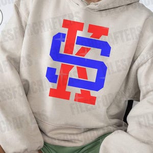 KS Interlocking Monogram SVG PNG, Varsity Style, Contemporary ...