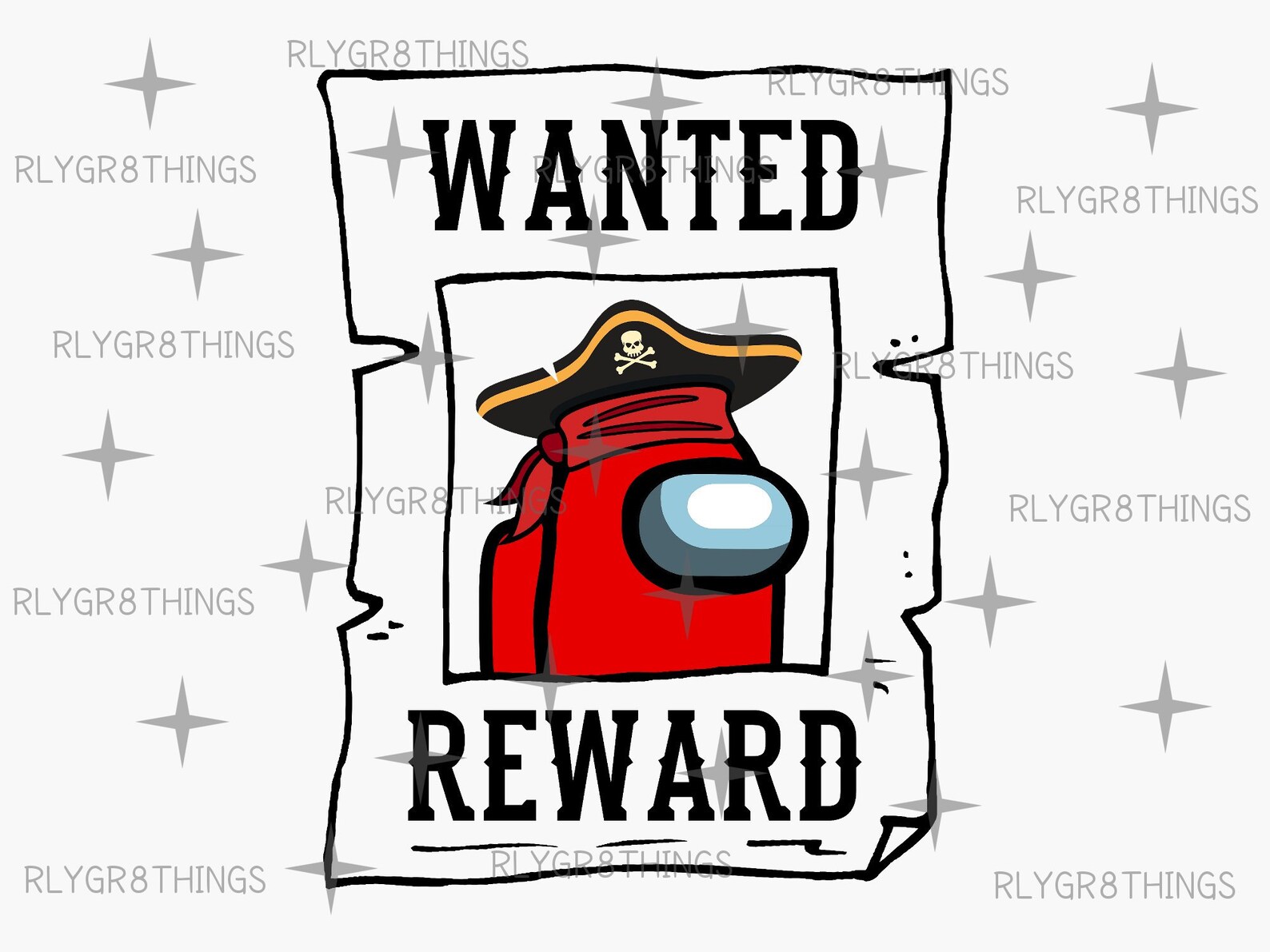 Among Us Character PNG Pirate Hat Crewmate PNG Impostor Png | Etsy