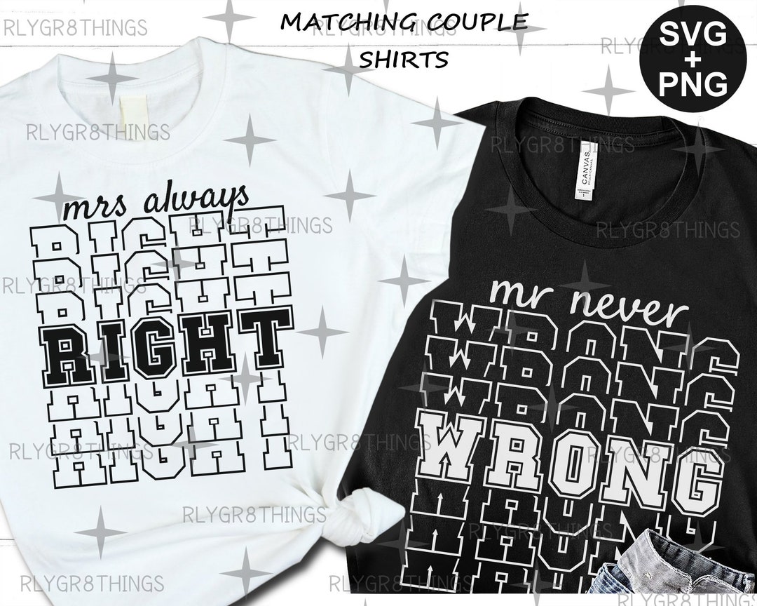Matching Couples Shirts Svg Wedding Gift Svg Funny - Etsy