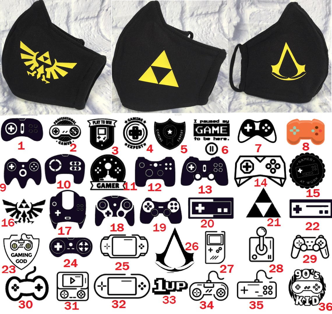 Video game mask video controller mask Kids Adult Unisex | Etsy