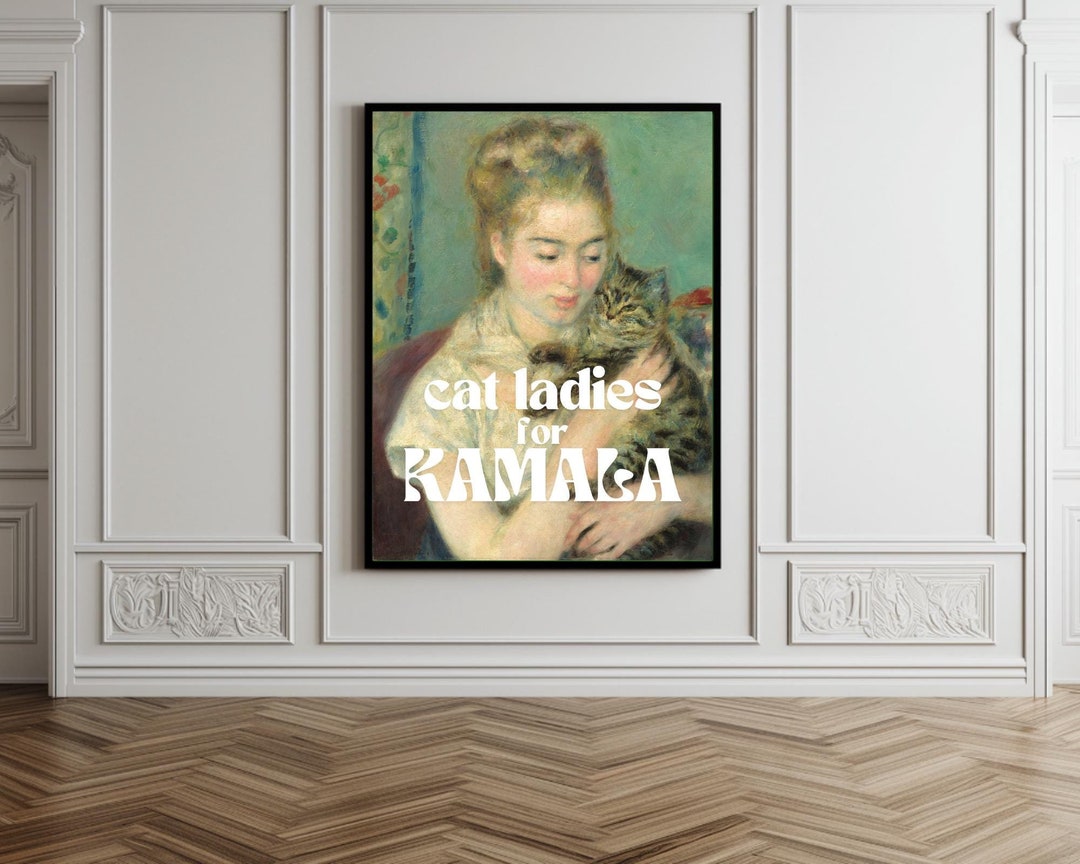 Cat Ladies for Kamala Digital Poster Download - Etsy