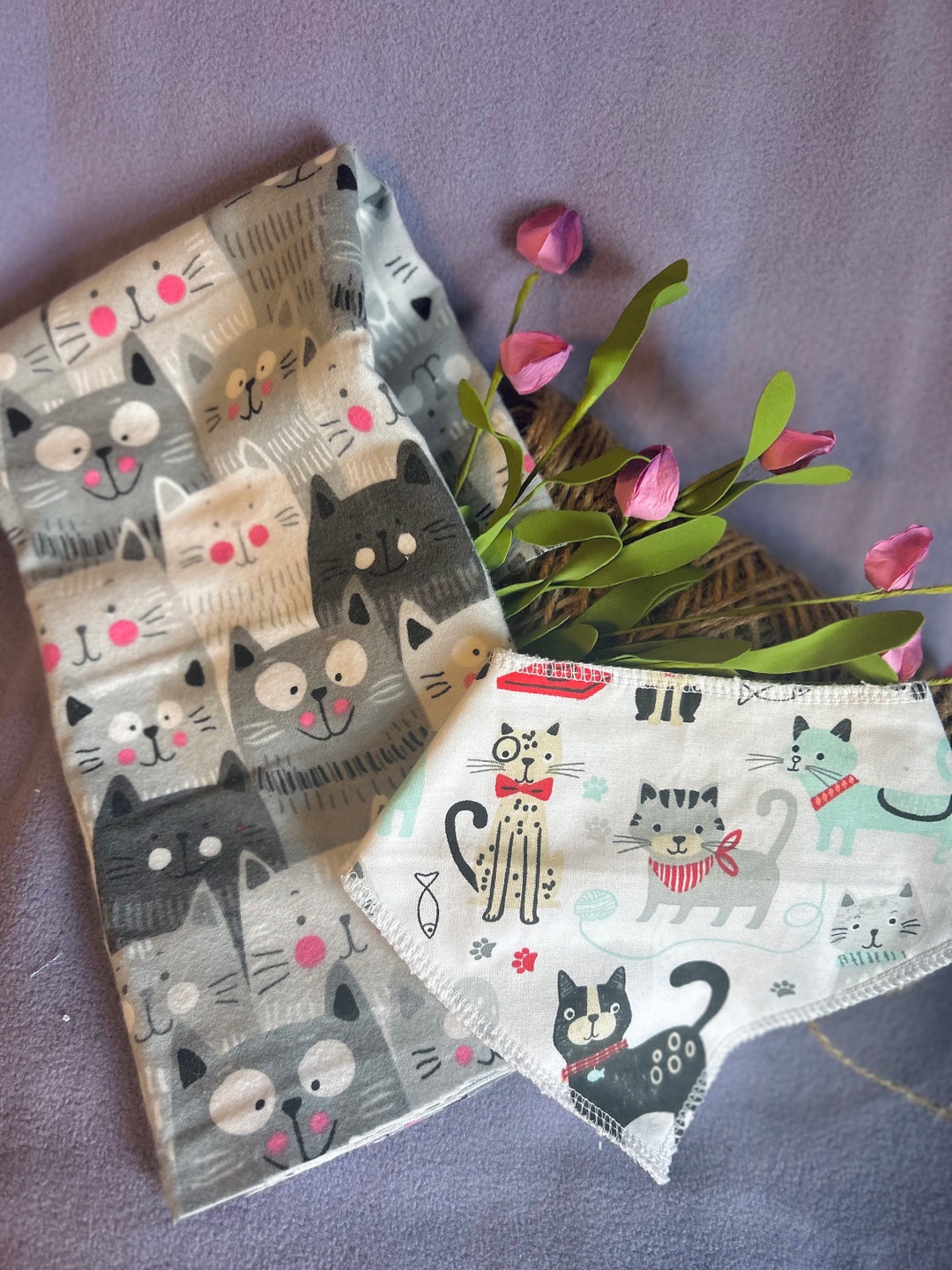 Large Receiving and Swaddling Blanket- Cats - Etsy