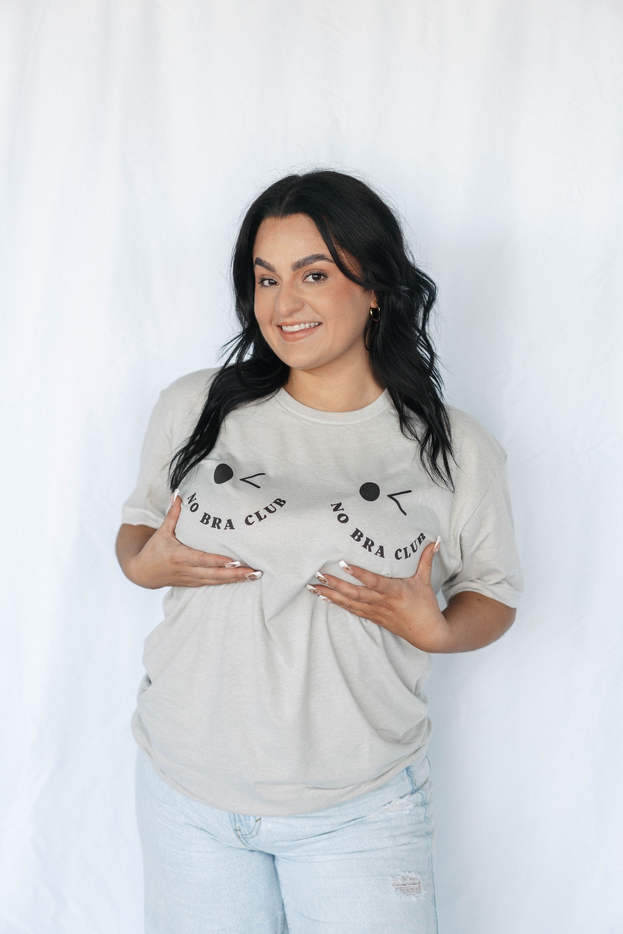 No Bra Club Tee Free The Nipple Girl Power Feminist Shirt Empowered Shirt Post Spray Tan Etsy