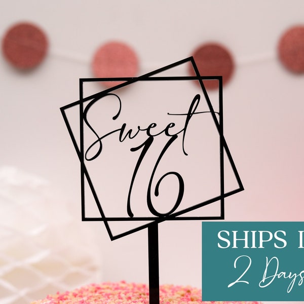 16th Birthday Cake Topper - Etsy