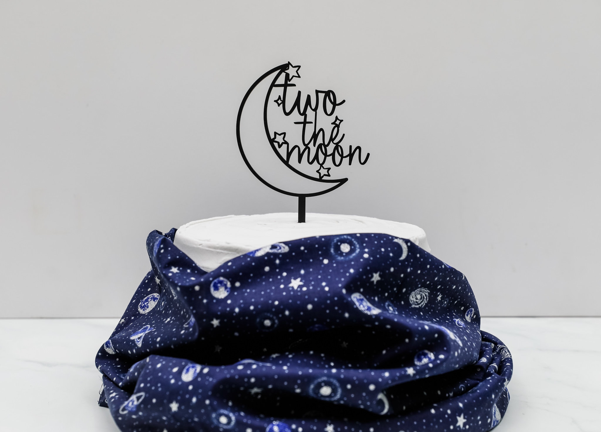 Two the Moon Cake Topper Second Birthday Cake Topper to the - Etsy