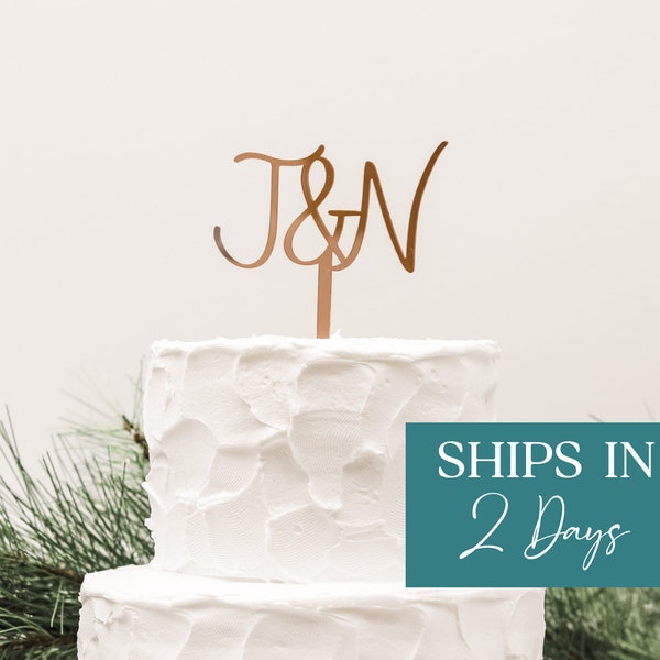 Monogram Cake Topper - Etsy