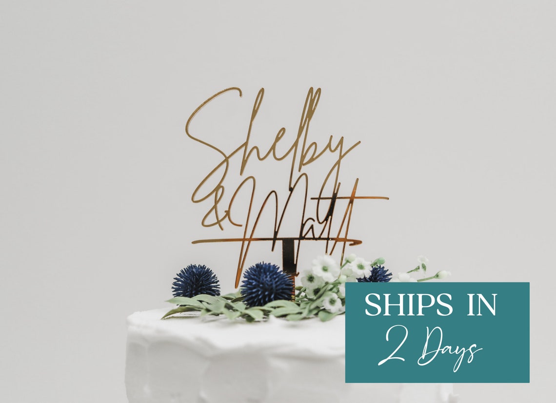 Couple Names Wedding Cake Topper Acrylic Cake Topper - Etsy