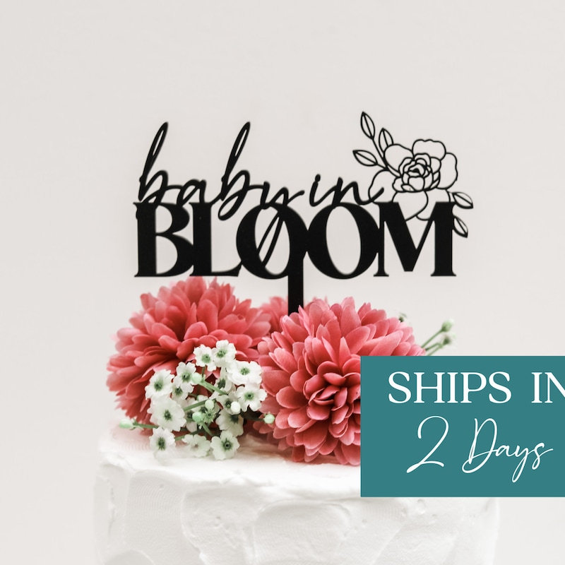 Baby in Bloom Cake Topper - Etsy
