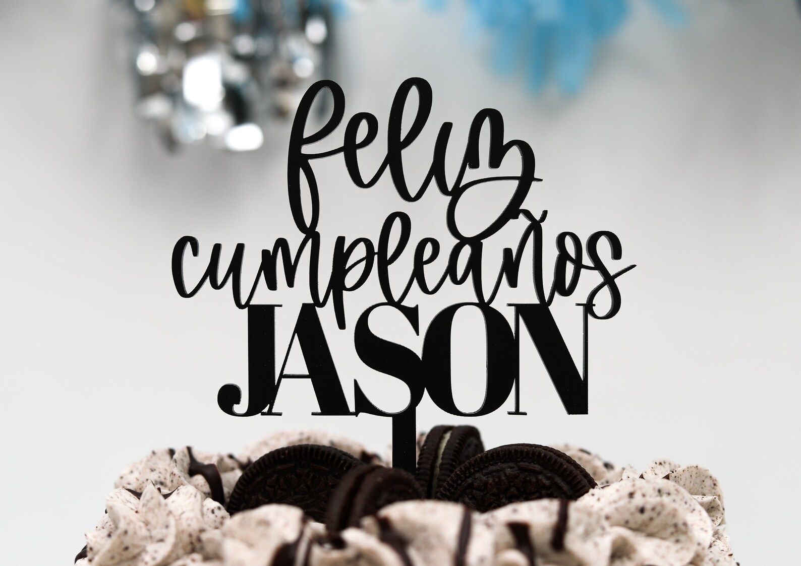 Feliz Cumpleanos Cake Topper, Custom Birthday Cake Topper, Custom Name ...
