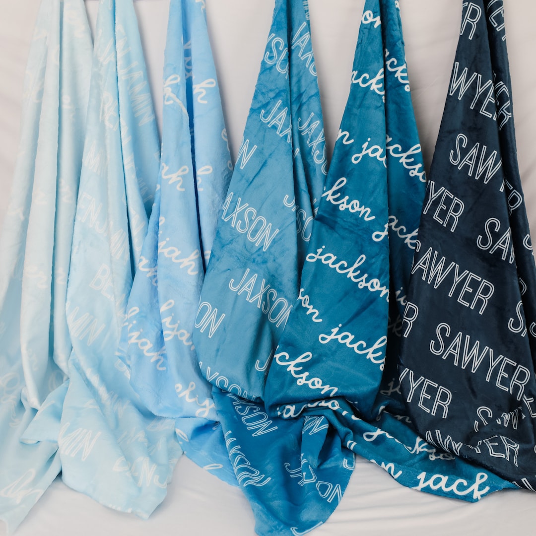 Personalized Blanket for Kids, Baby - 3 Sizes and 30 Plus Colors ...