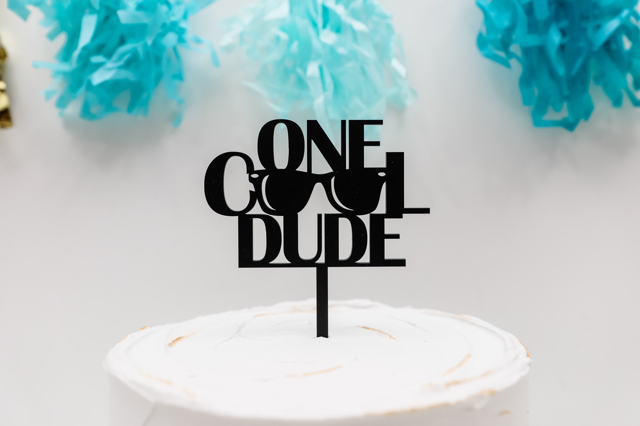 One Cool Dude Cake Topper First Birthday Cake Topper Cool - Etsy