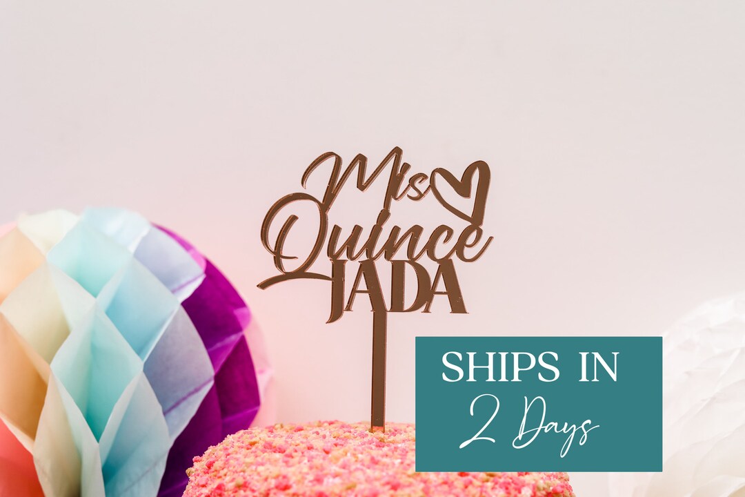 Mis Quince Birthday Cake Topper, Quincenera Cake Topper, Quince Topper ...