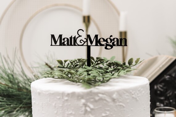 Couple Names Wedding Cake Topper Acrylic Cake Topper Wedding | Etsy