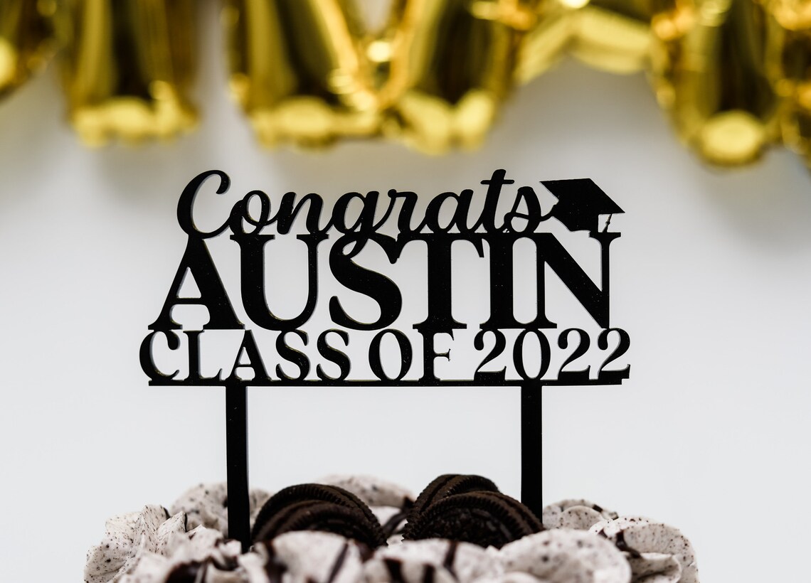 Custom Graduation Cake Topper Name Cake Topper 2022 Grad - Etsy
