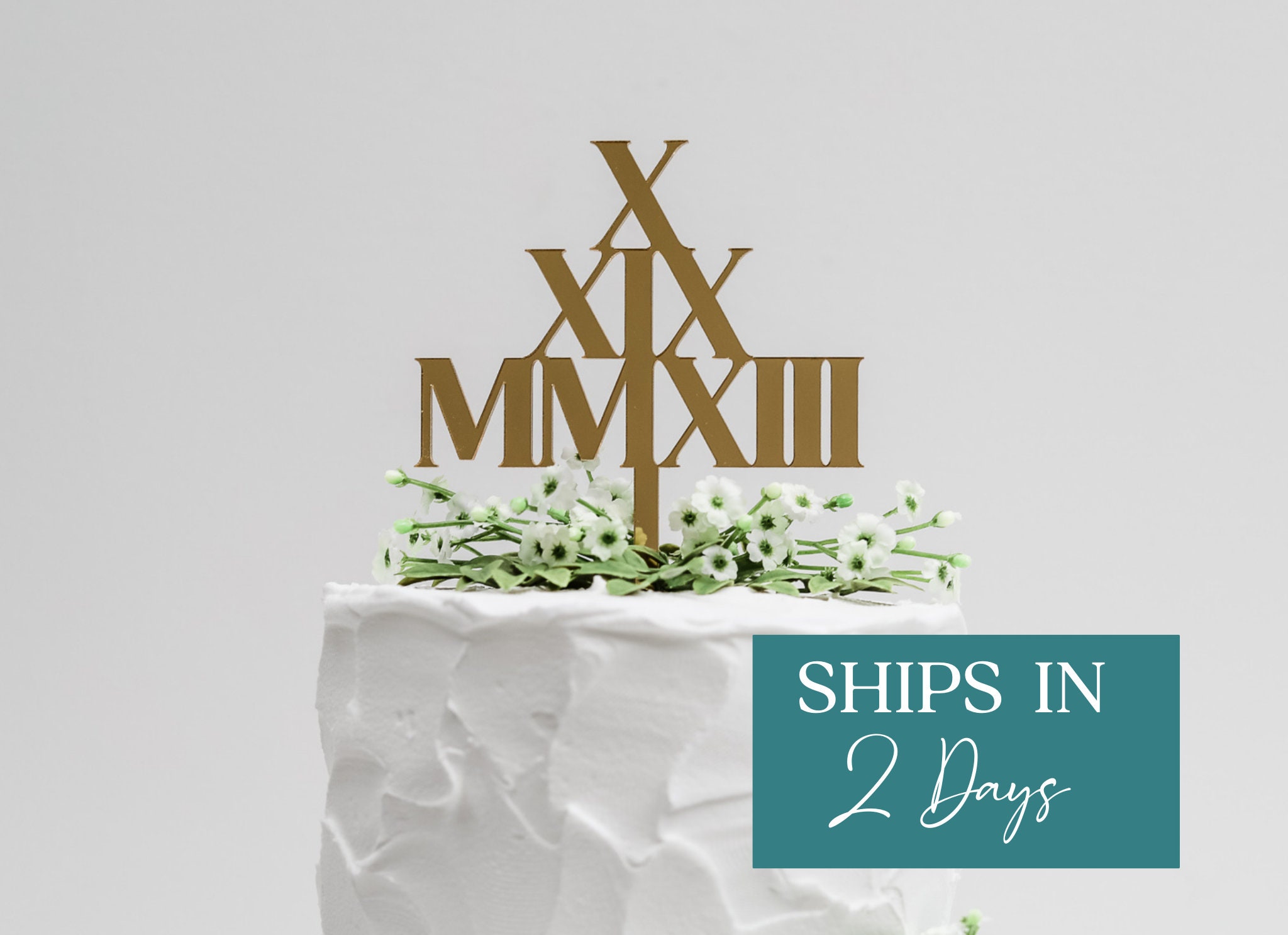 Roman Numeral Cake Topper Personalized Cake Topper Custom - Etsy
