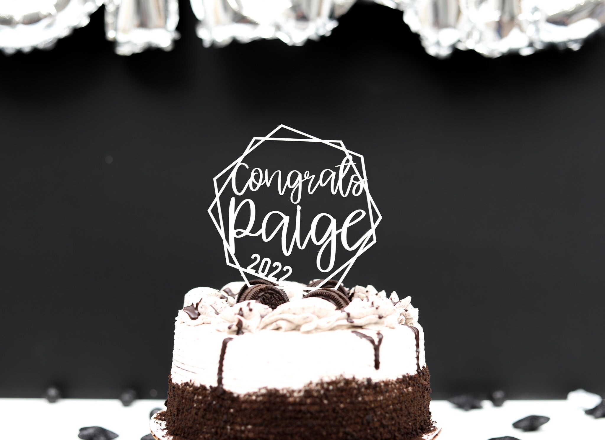 Custom Name Cake Topper Congrats Cake Topper 2022 Grad - Etsy