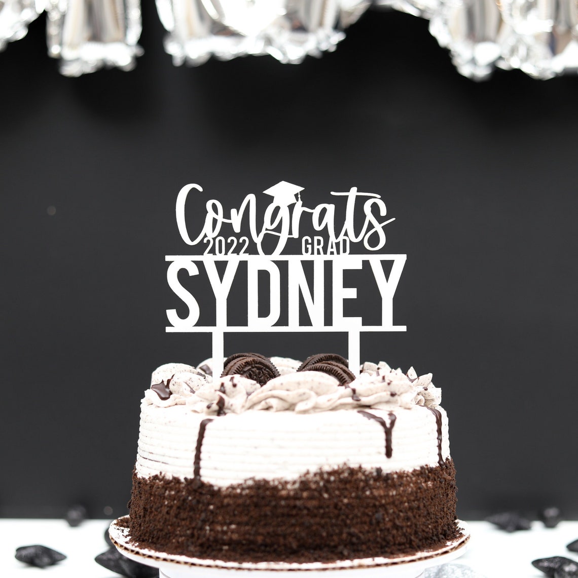 Custom Graduation Cake Topper Name Cake Topper 2022 Grad | Etsy