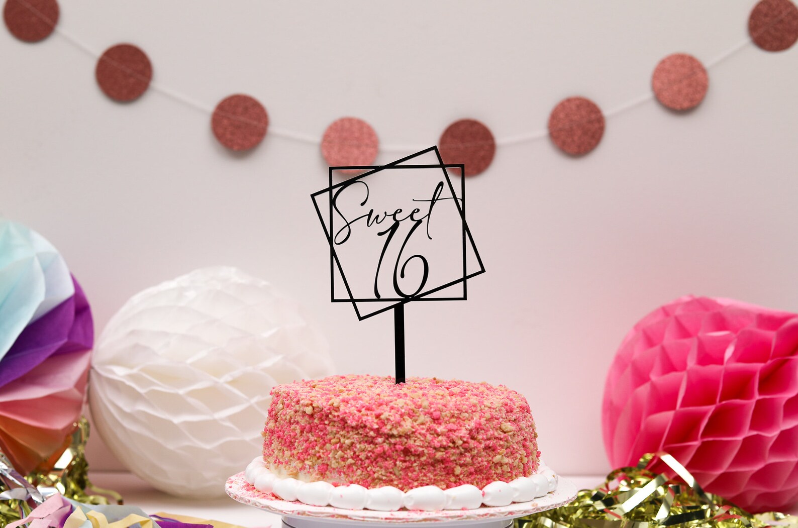 Sweet 16 Birthday Cake Topper, 16th Birthday Cake Topper, Birthday Cake ...