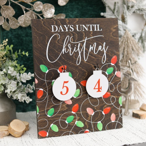 Christmas Countdown Sign Days Until Christmas Sign Early - Etsy