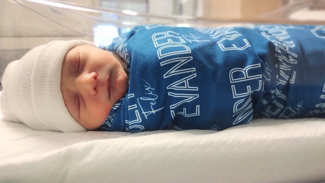 Baby Name Swaddle, Newborn Name Swaddle, Personalized Baby Name Swaddle ...