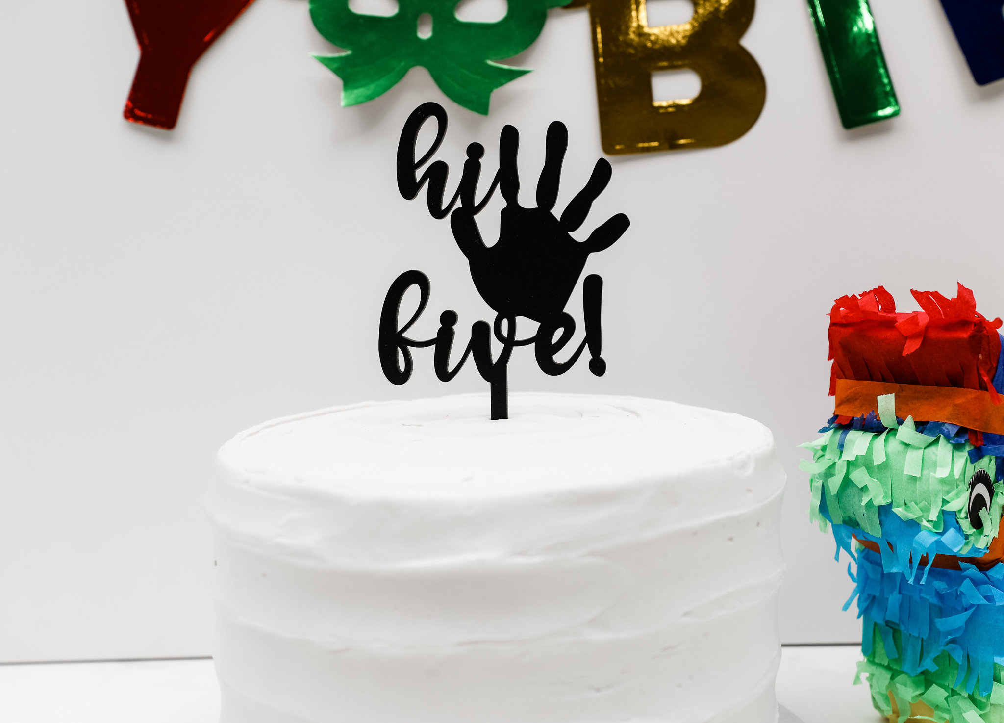 Fifth Birthday Cake Topper Hi Five Cake Topper Kids Birthday - Etsy