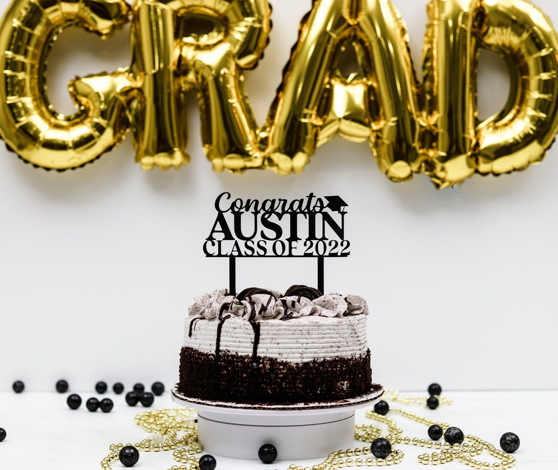 Custom Graduation Cake Topper Name Cake Topper 2022 Grad | Etsy