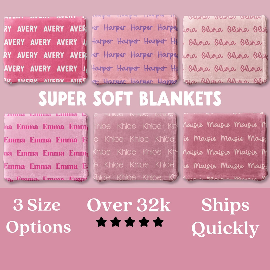 Personalized Kids Name Blanket | Custom Soft Baby Blanket | Gift for ...